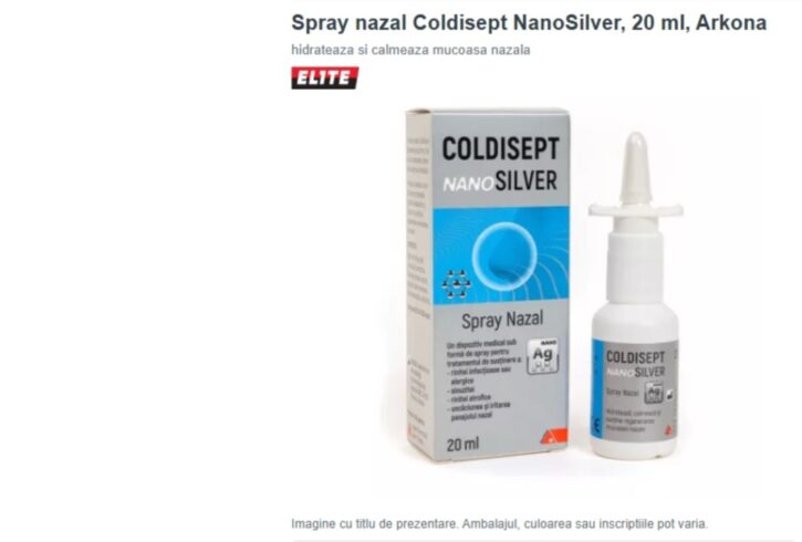 Spray nazal Coldisept NanoSilver, 20 ml, Arkona 12